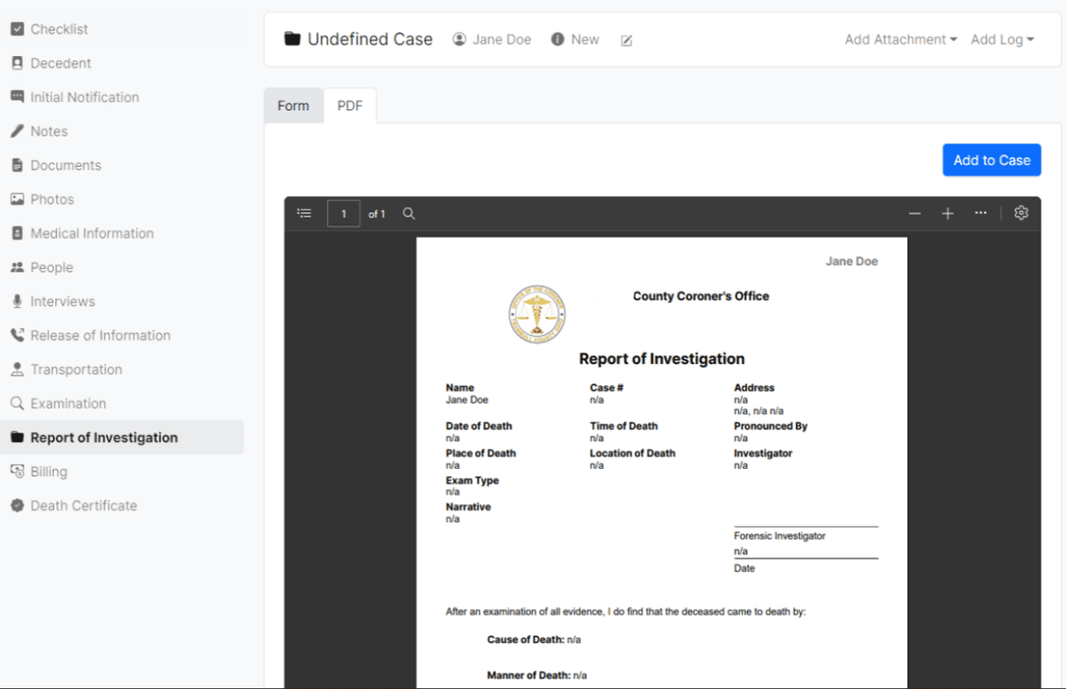 CaseBase - Coroner software made simple.